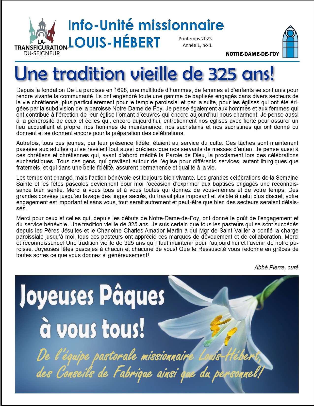 Nouveauté: Info-Unité missionnaire Louis-Hébert - Communauté de La ...